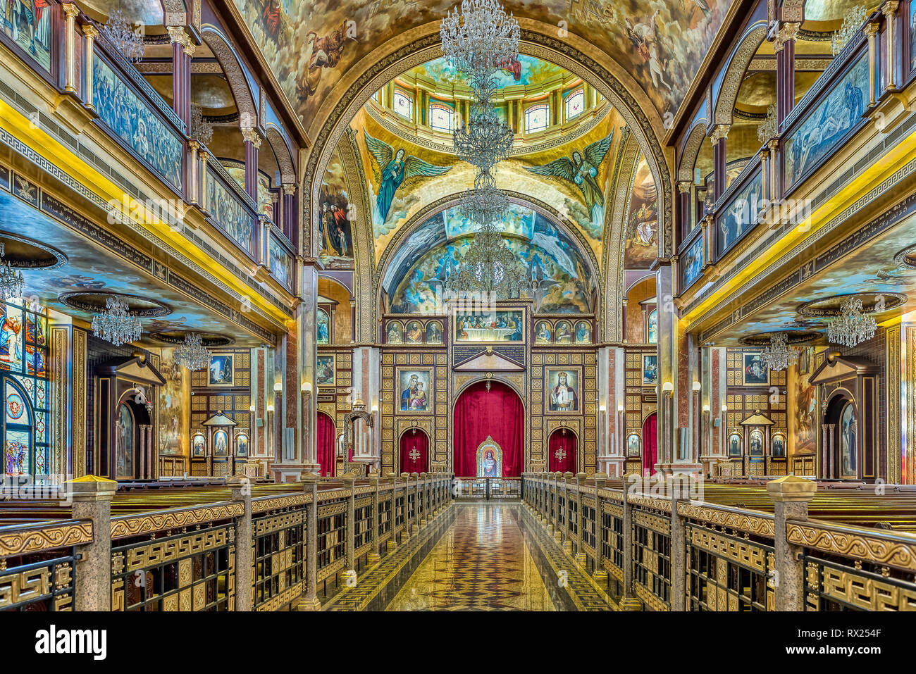 interior of the coptic heavenly cathedral in Sharm el Sheik, October 31 ...