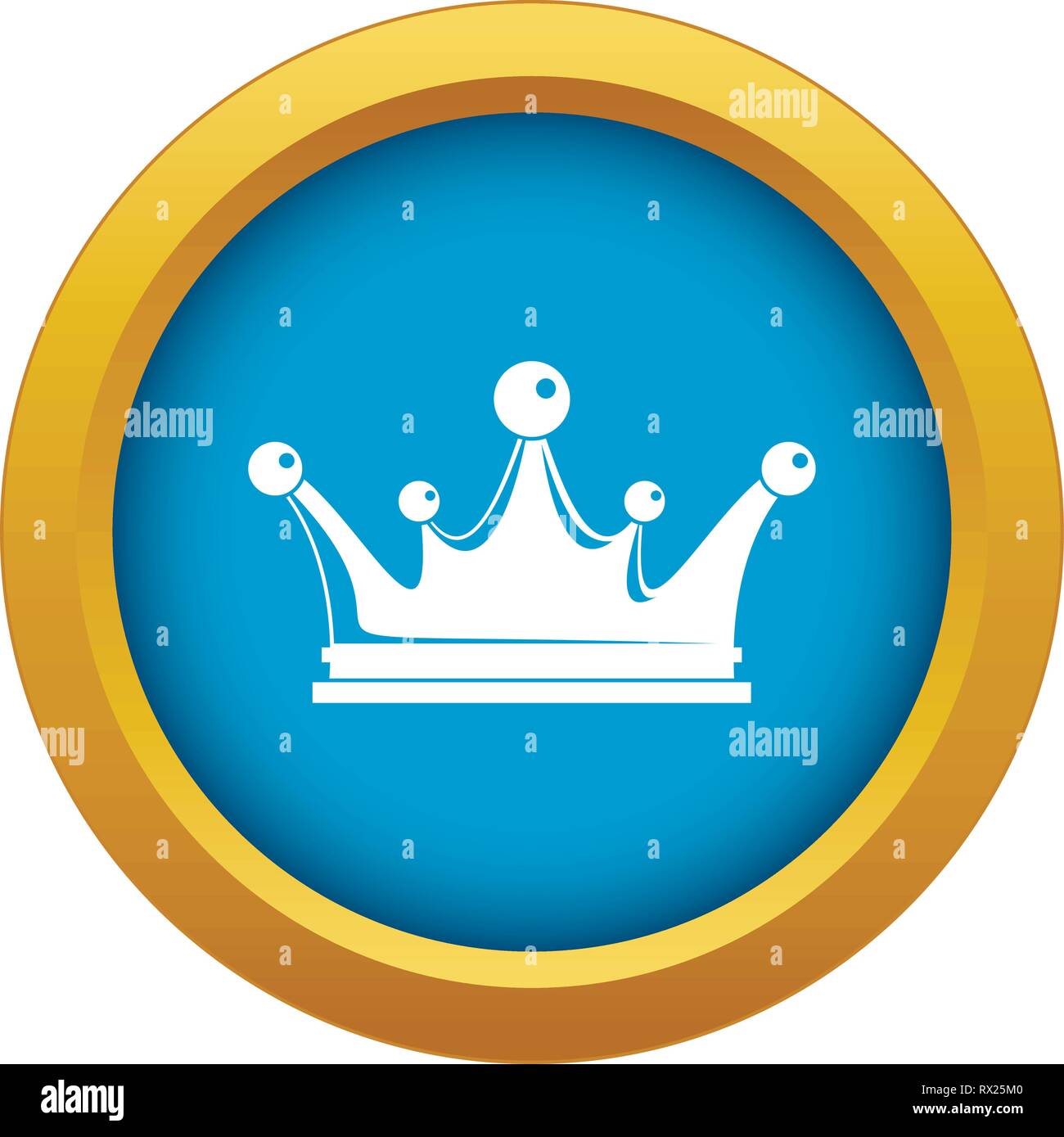 Crown icon blue vector isolated Stock Vector Image & Art - Alamy
