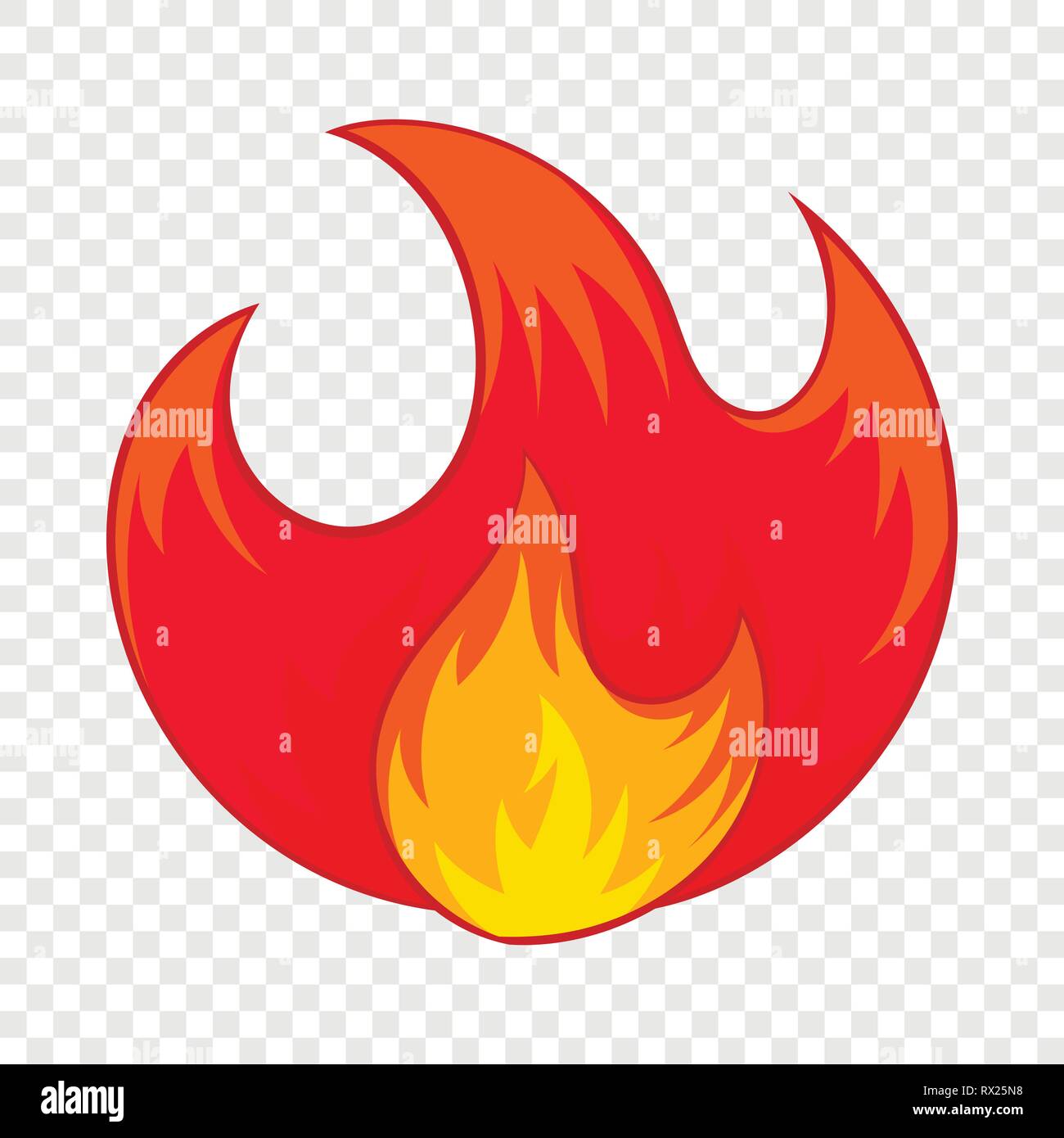 Fire icon, cartoon style Stock Vector Image & Art - Alamy