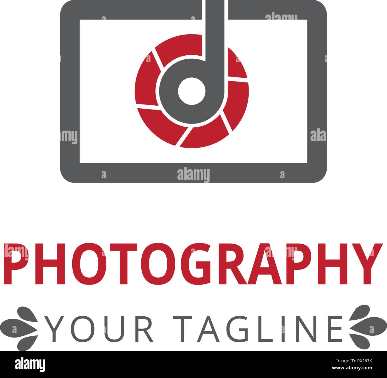 illustration of logo design with camera and letter d, vector Stock ...