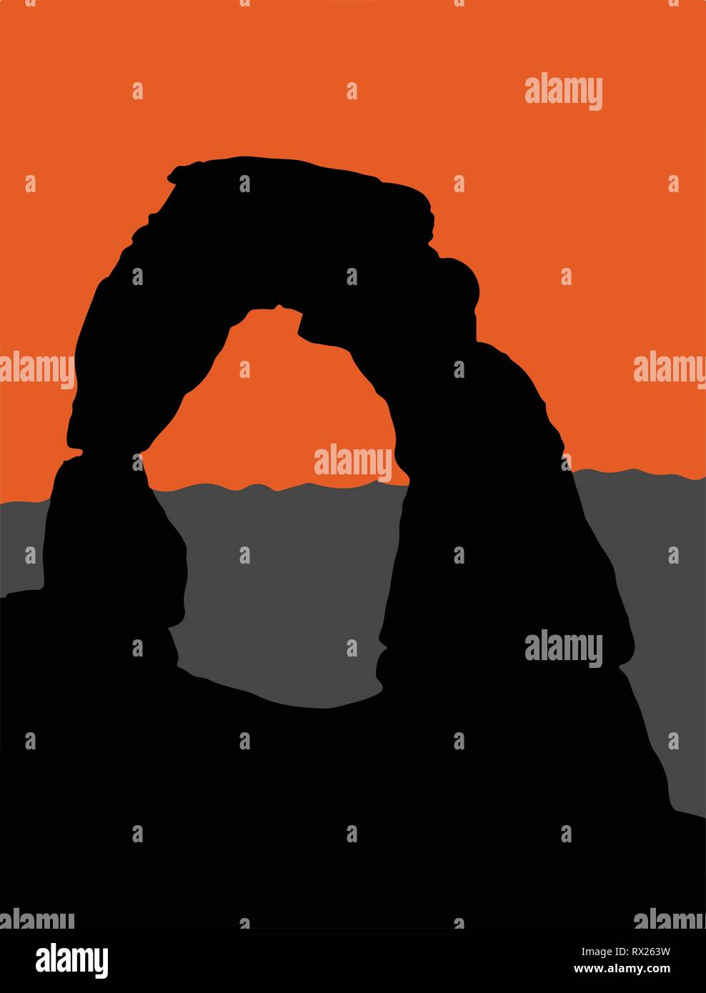 Arch in arches national park Stock Vector Images - Alamy