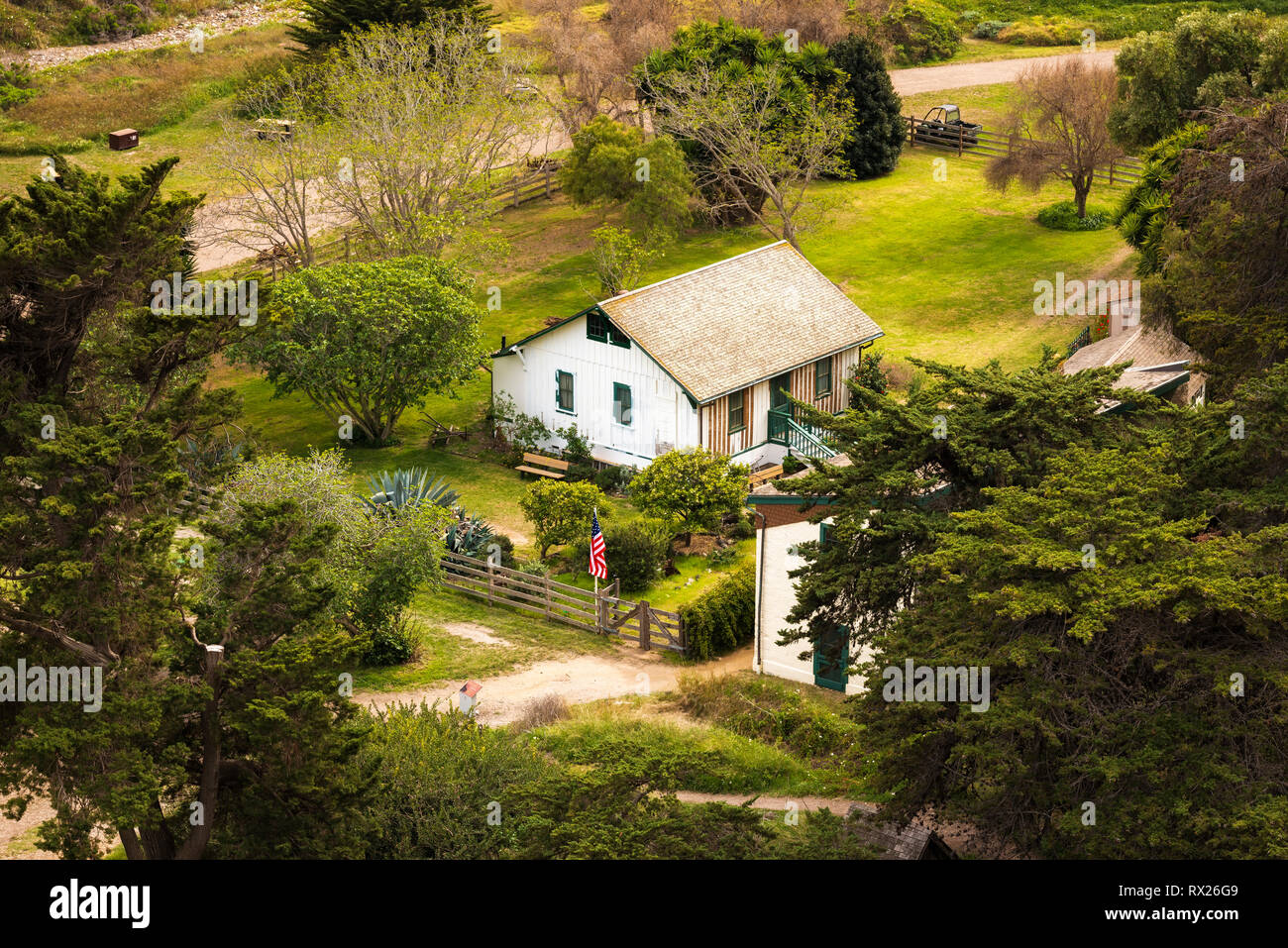 Ranch house at Scorpion Ranch, Santa Cruz Island, Channel Islands ...