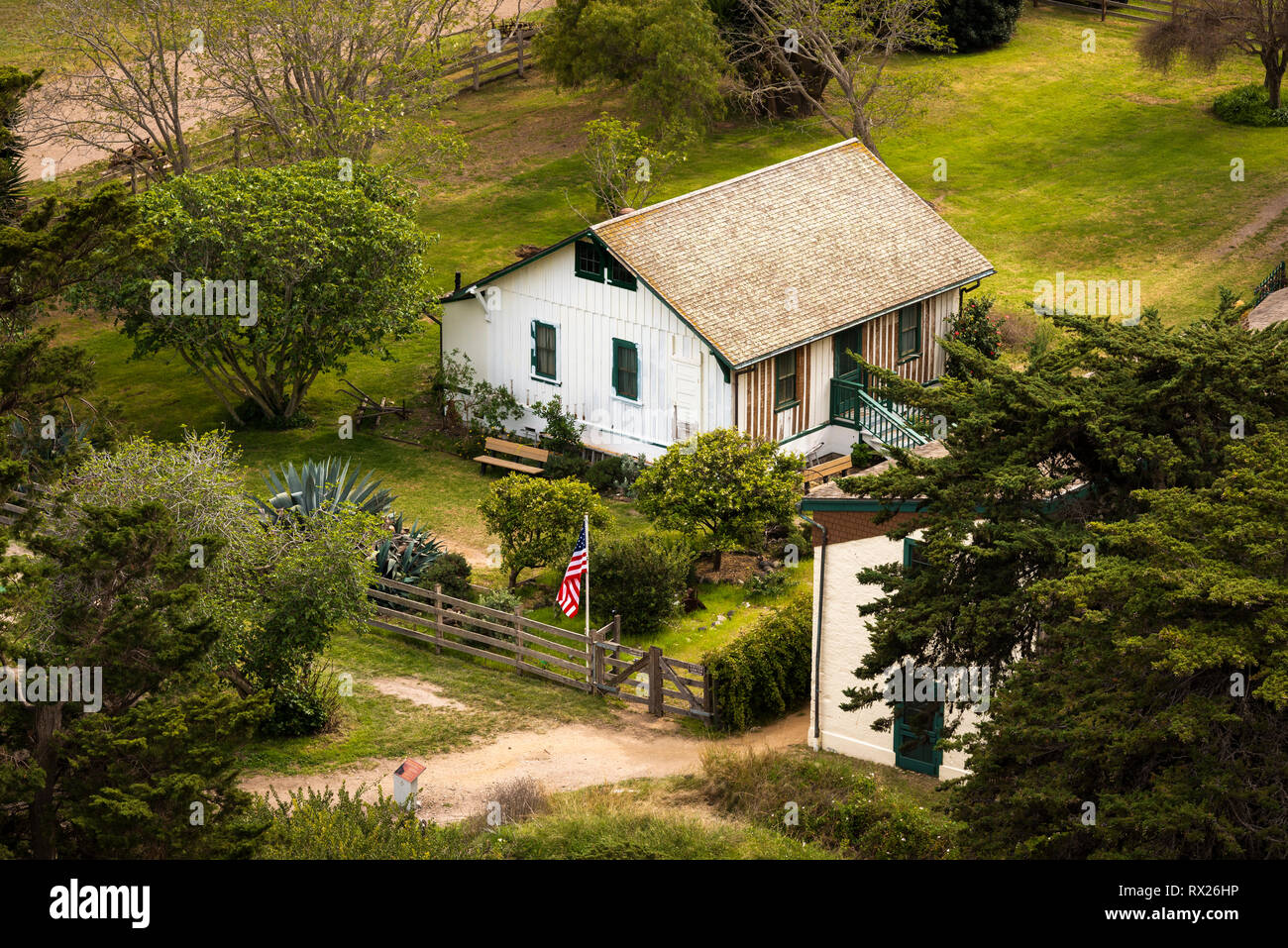 Ranch house at Scorpion Ranch, Santa Cruz Island, Channel Islands ...