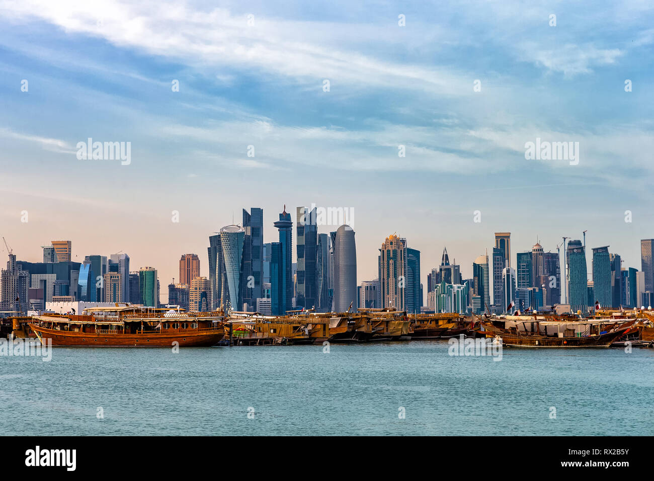 Doha citi view. Qatar Stock Photo - Alamy