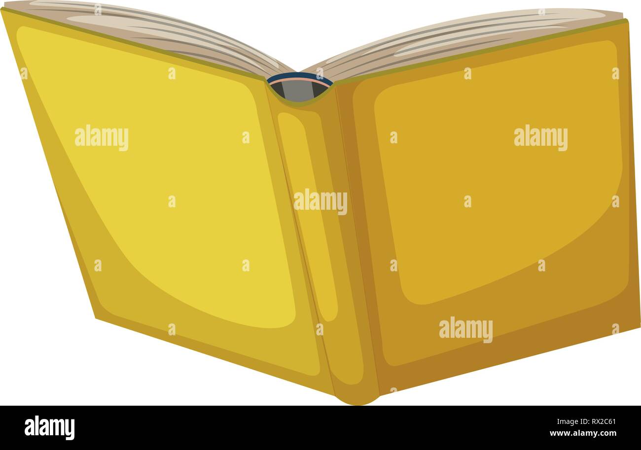Isolated yellow book on white background illustration Stock Vector ...