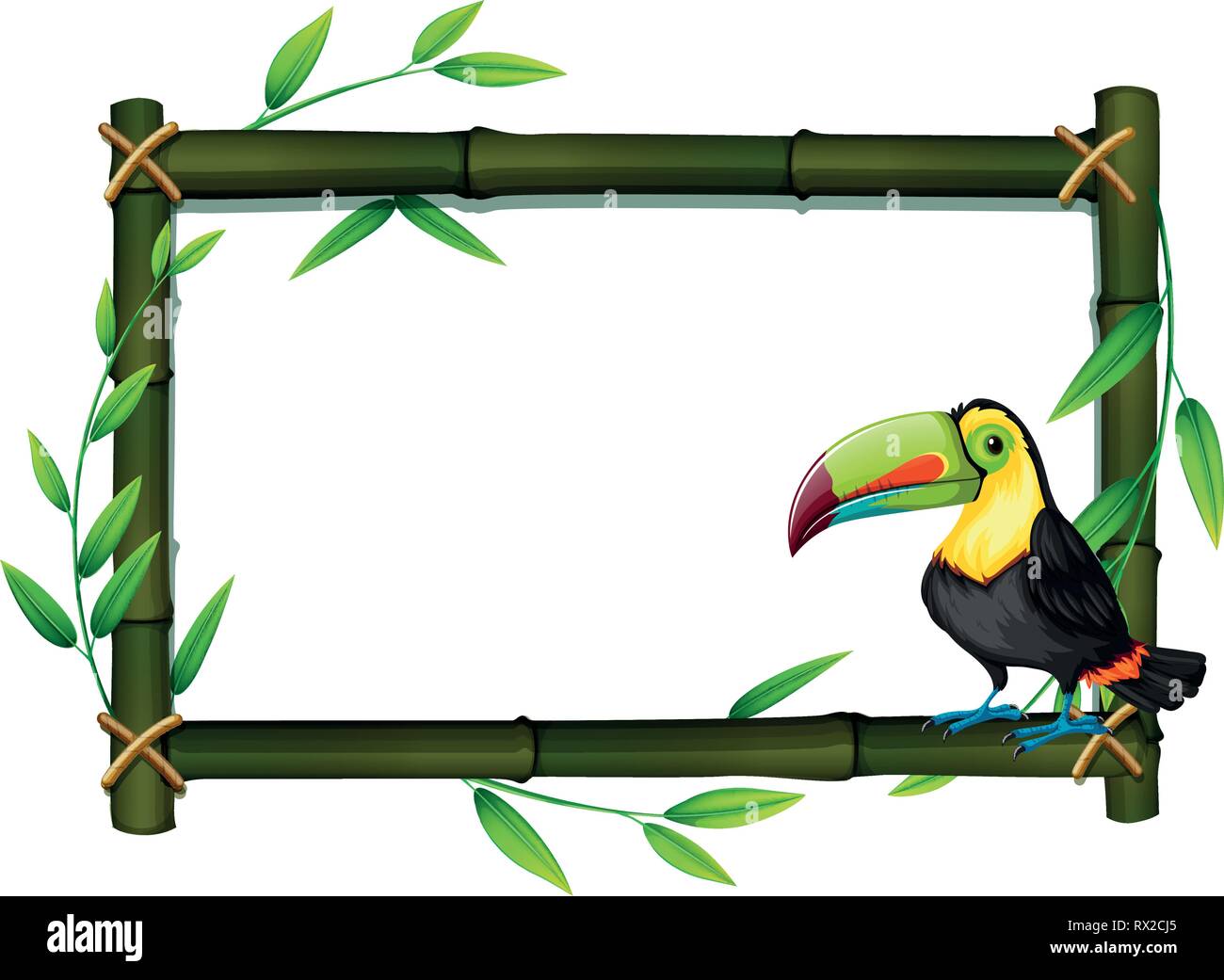 Bamboo leaves on white background Stock Vector Images - Alamy