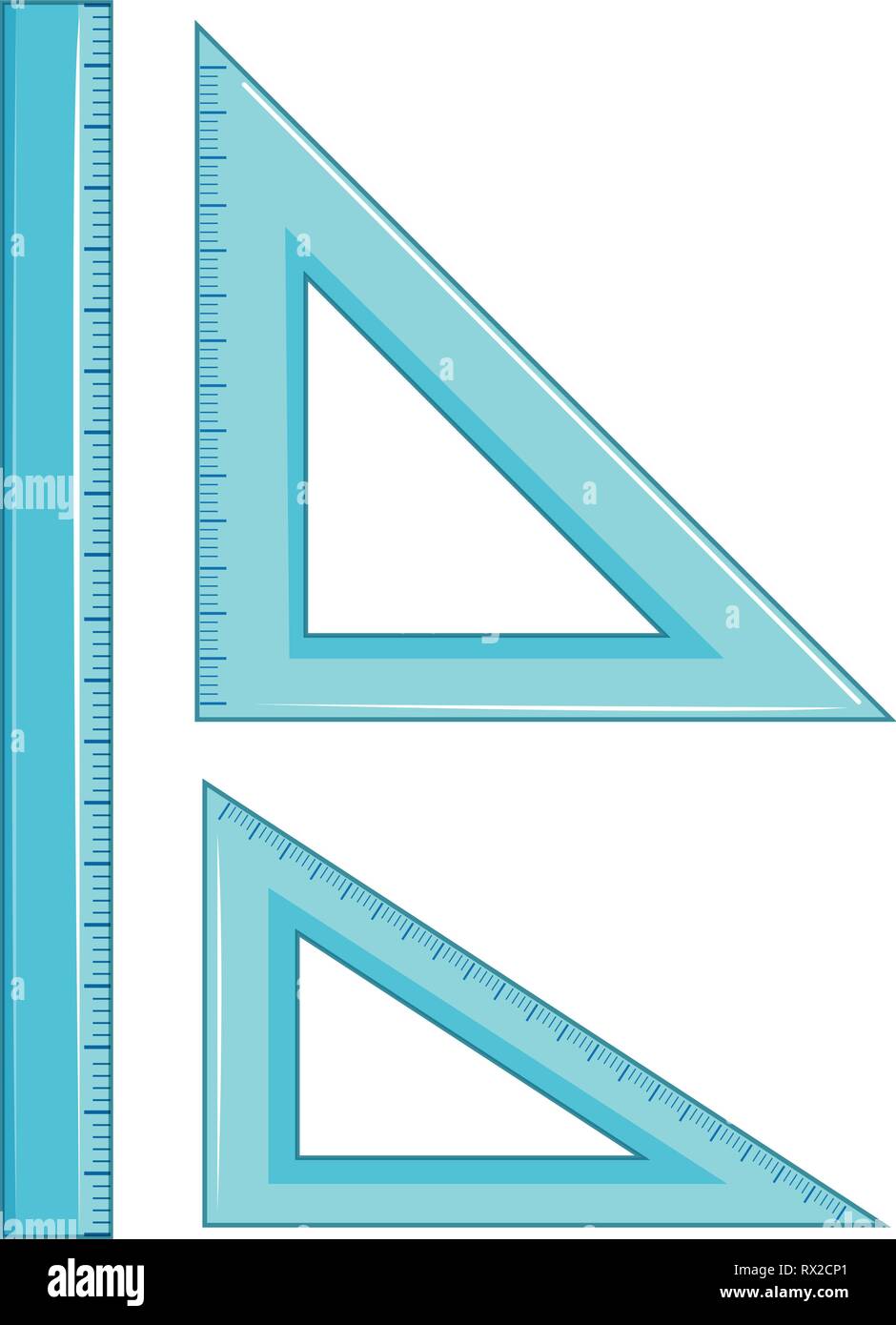 Set of geometry ruler illustration Stock Vector Image & Art - Alamy