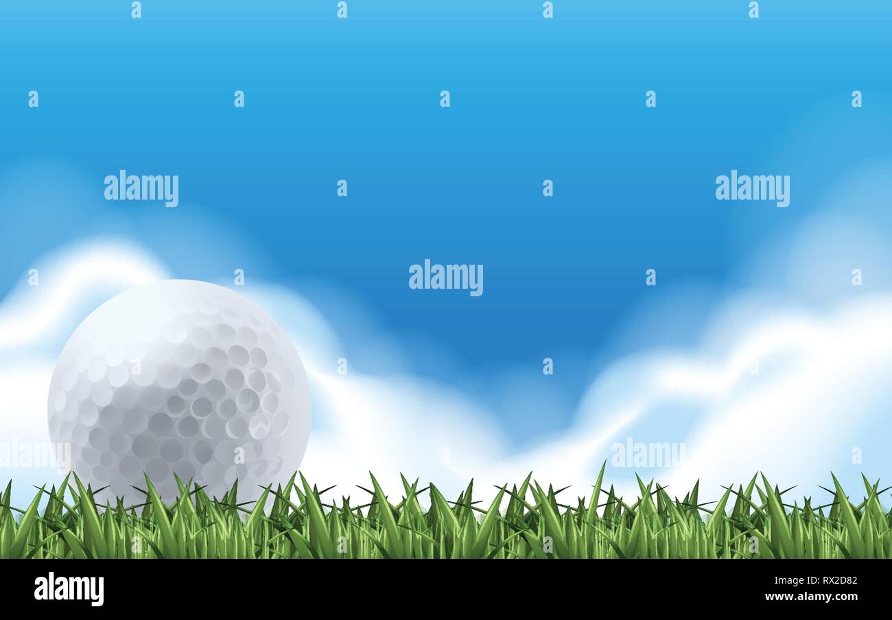 Golf on the green field illustration Stock Vector Image & Art - Alamy