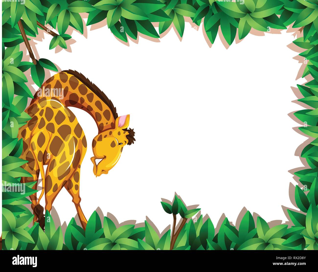 Border design giraffe illustration hi-res stock photography and images ...