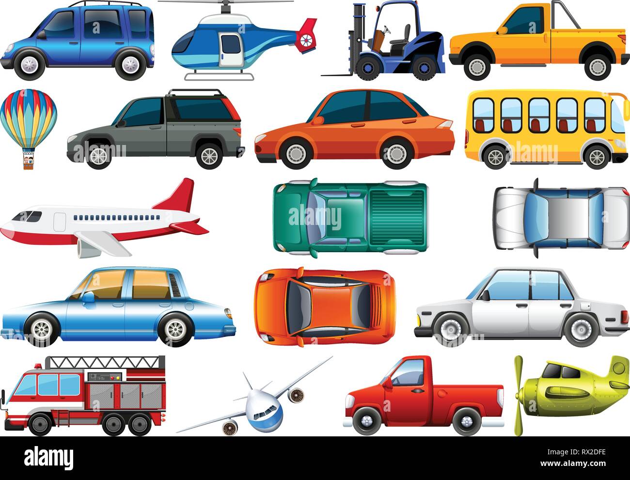 Set of transportation vehicle illustration Stock Vector Image & Art - Alamy