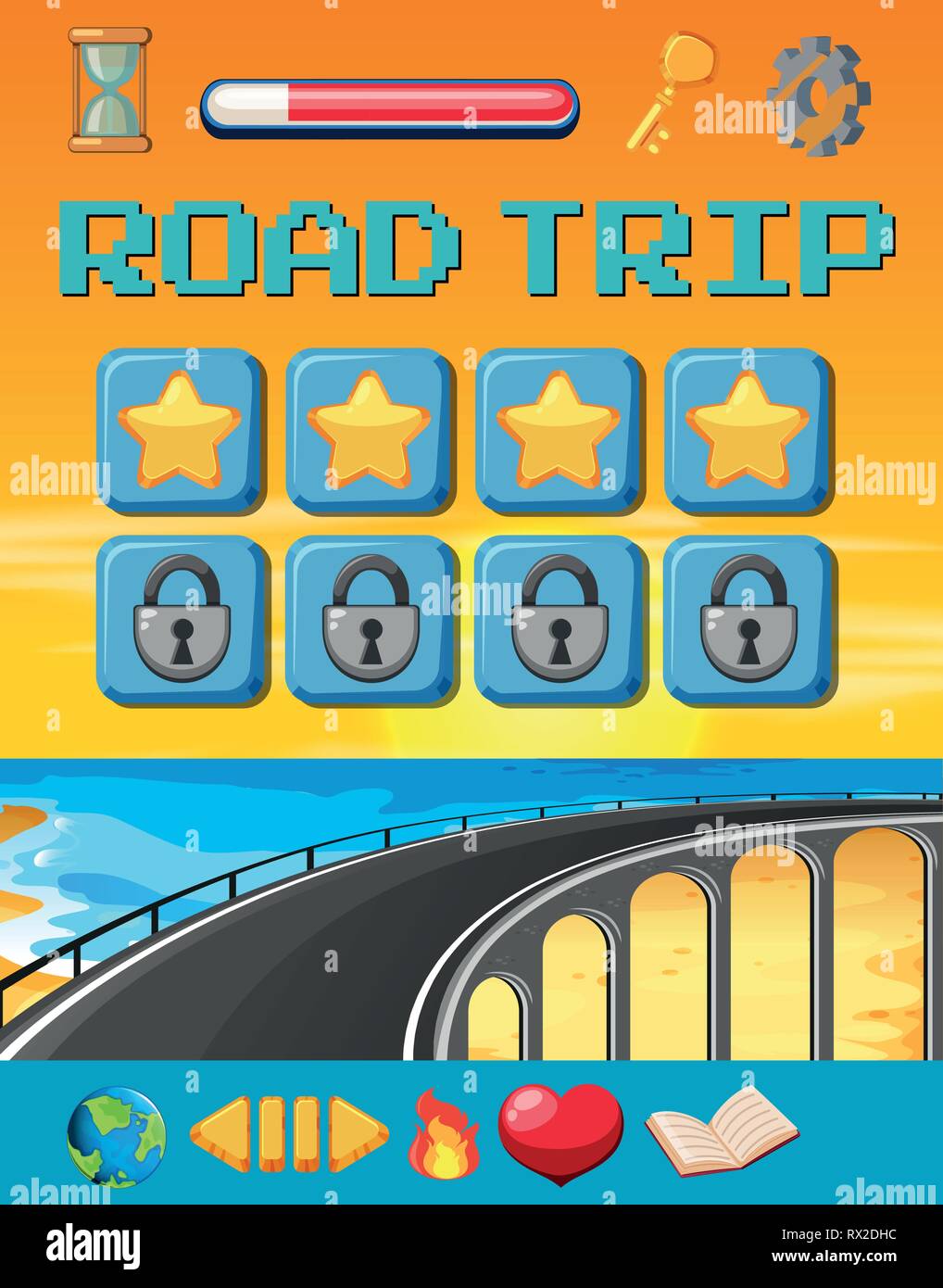 A road trip game template illustration Stock Vector Image & Art - Alamy