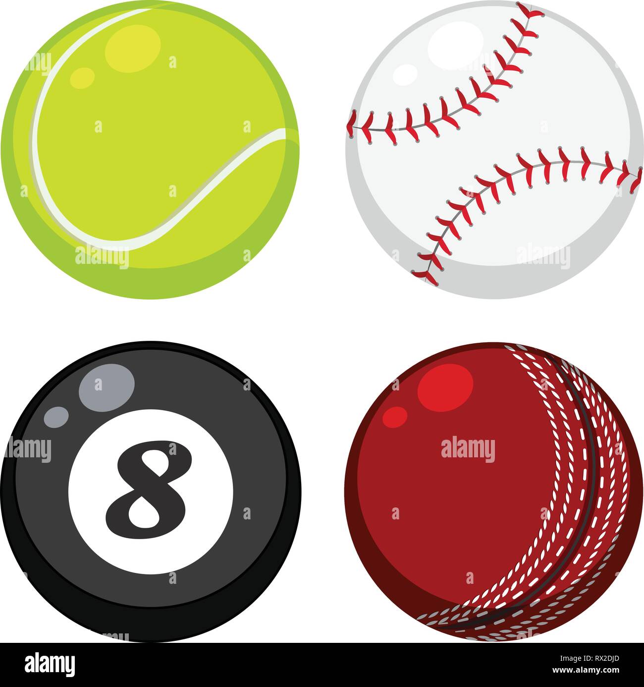 Set of different ball illustration Stock Vector Image & Art - Alamy