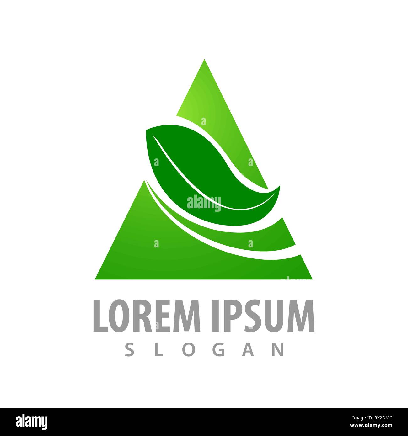 Triangle leaf logo concept design. Symbol graphic template element ...