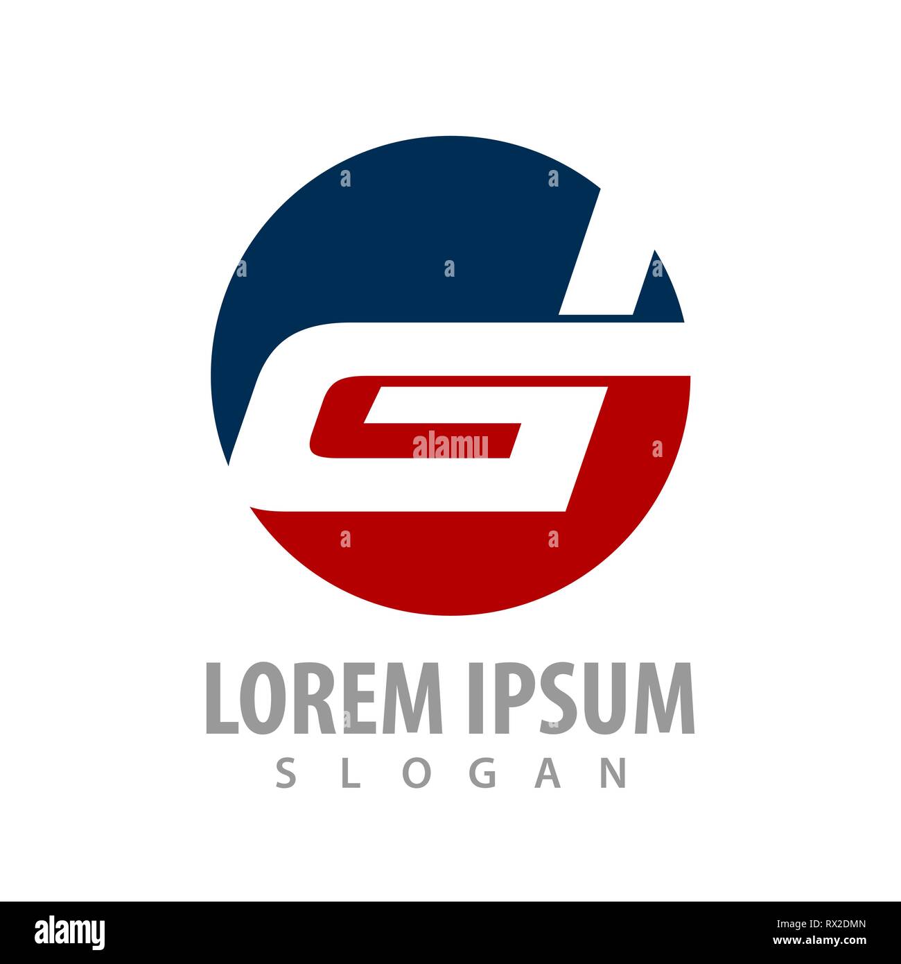 Circle initial letter GD logo concept design. Symbol graphic template ...