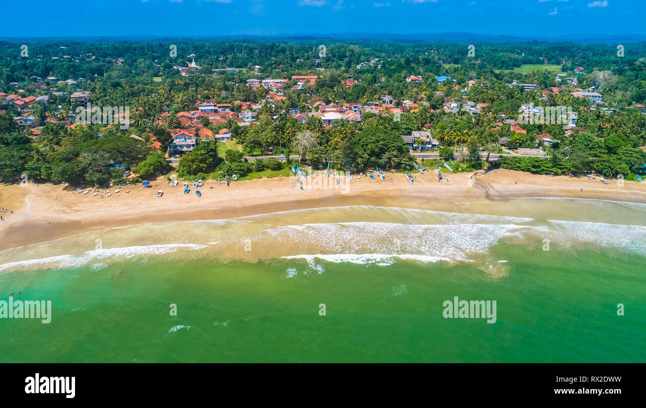 Aerial. Weligama, Sri Lanka Stock Photo - Alamy