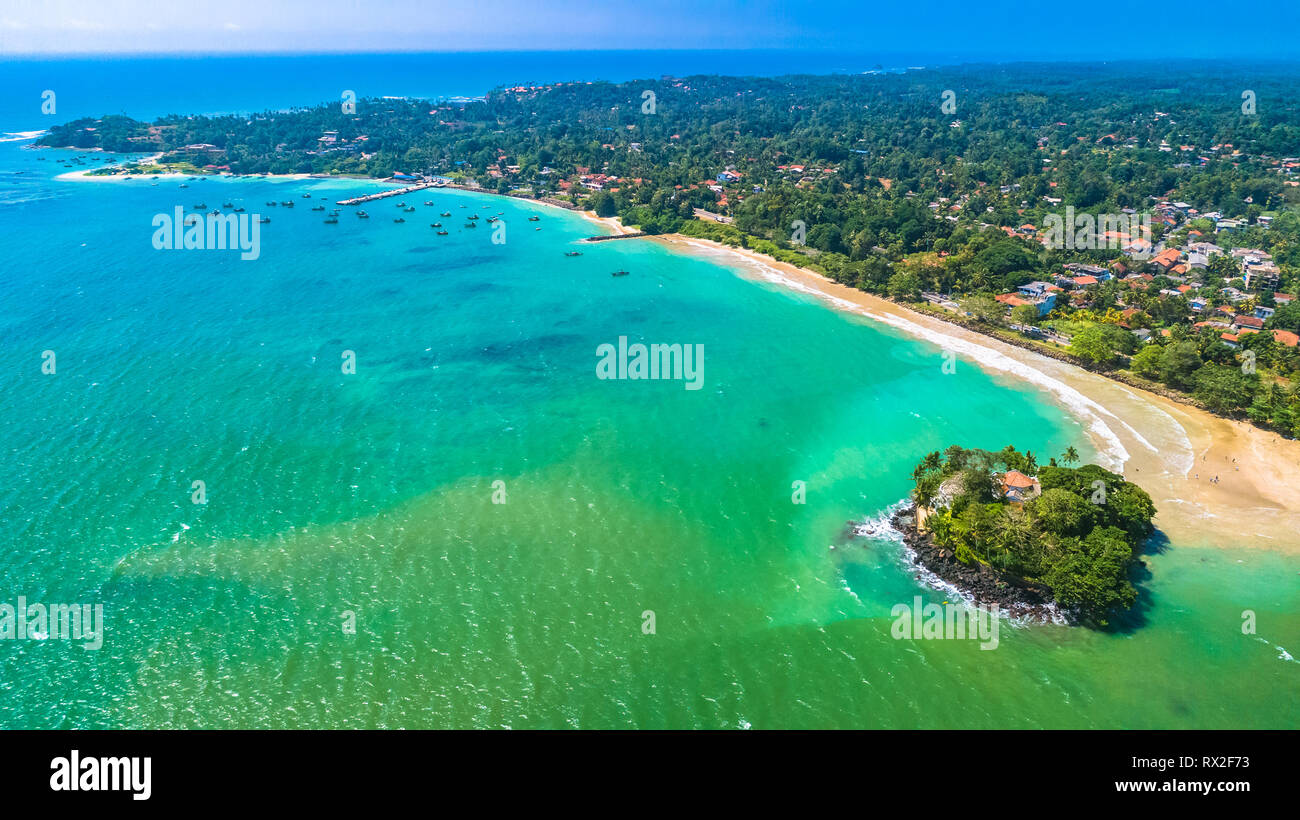 Aerial. Weligama, Sri Lanka Stock Photo - Alamy