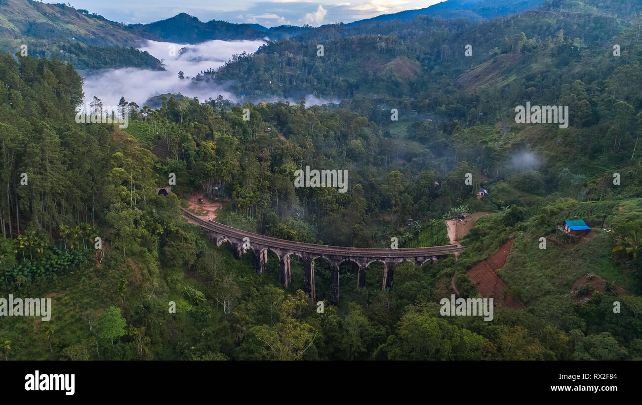 Famous Demodara Nine Arch Bridge. Ella, Sri Lanka Stock Photo - Alamy