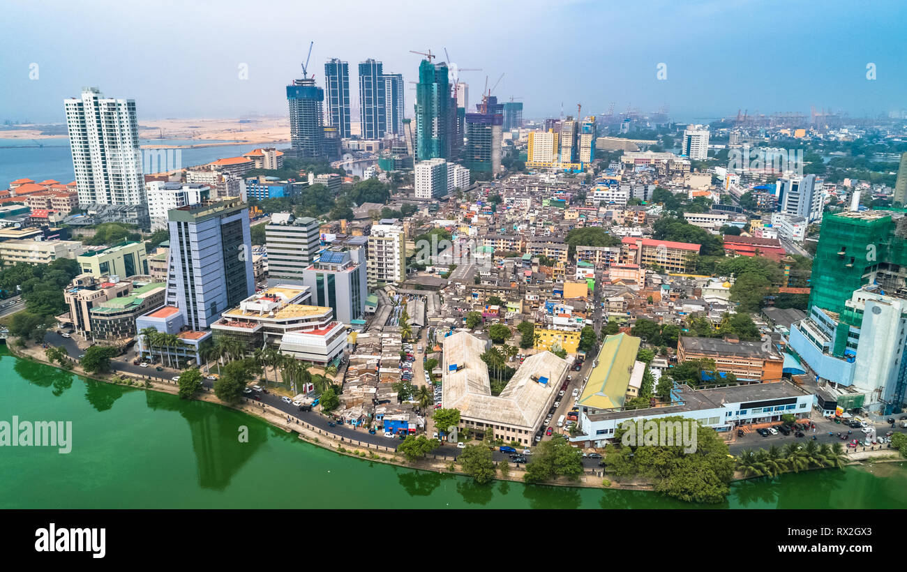 Aerial. Colombo - commercial capital and largest city of Sri Lanka ...