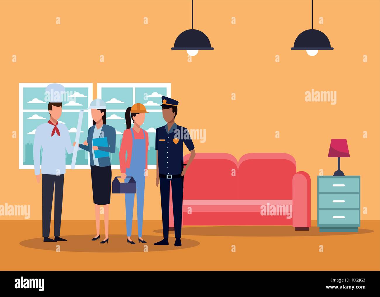 Jobs and professions avatar Stock Vector Image & Art - Alamy