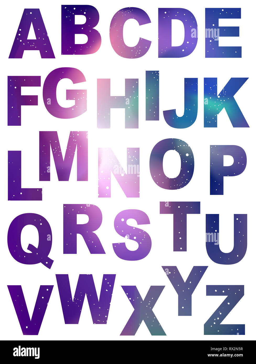 Illustration of the Alphabet Lettering with Space Design Stock Photo ...