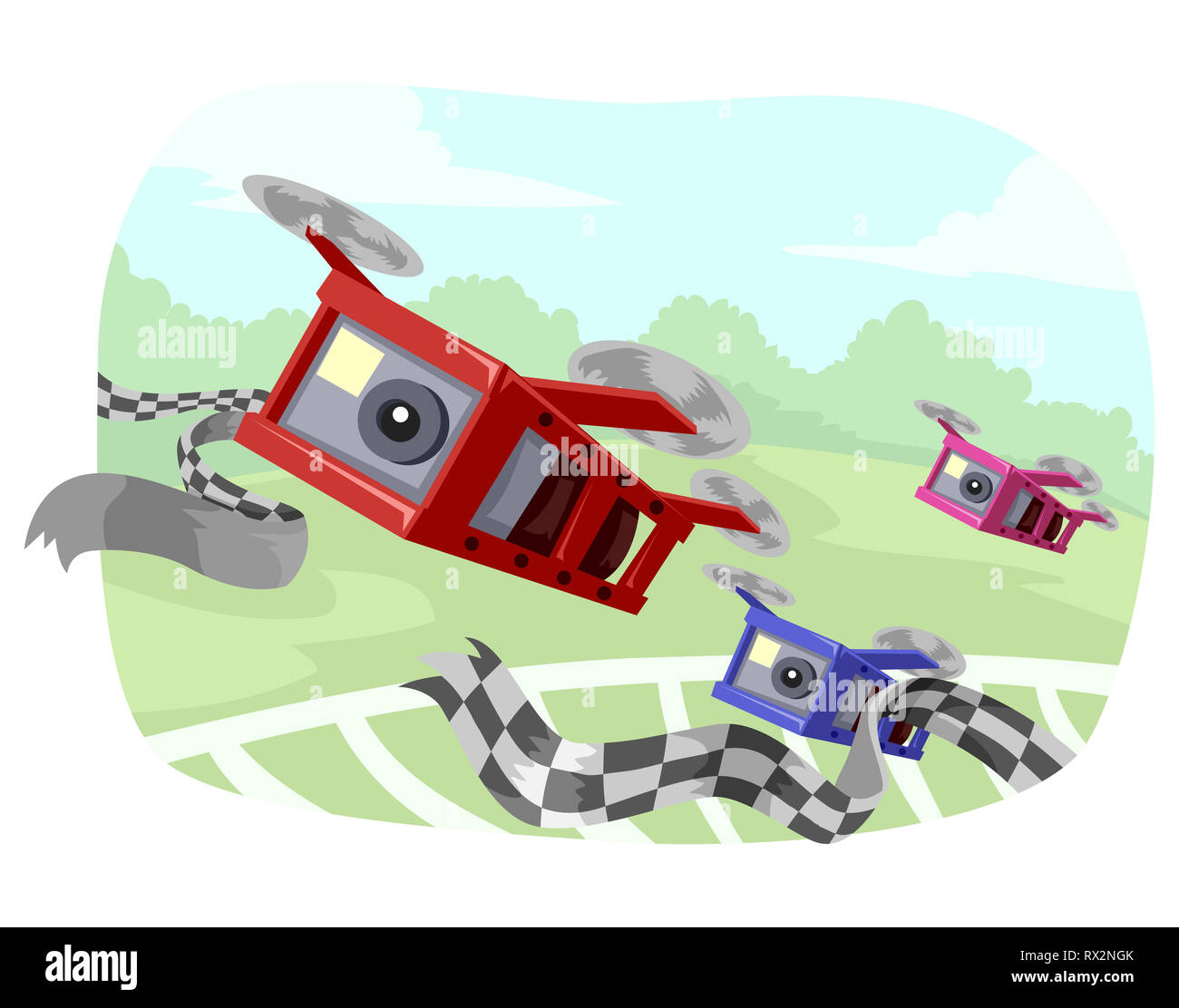 Cartoon drone hi-res stock photography and images - Alamy