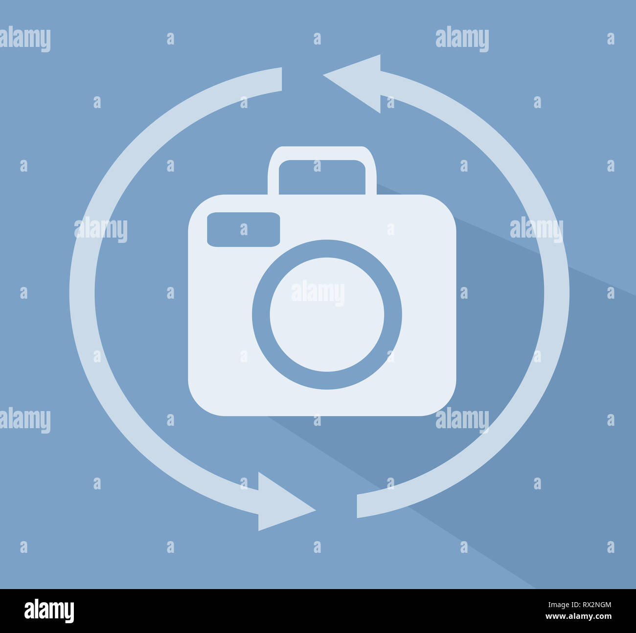 Illustration of a Camera Icon with Arrows Around. 360 Degree Camera ...