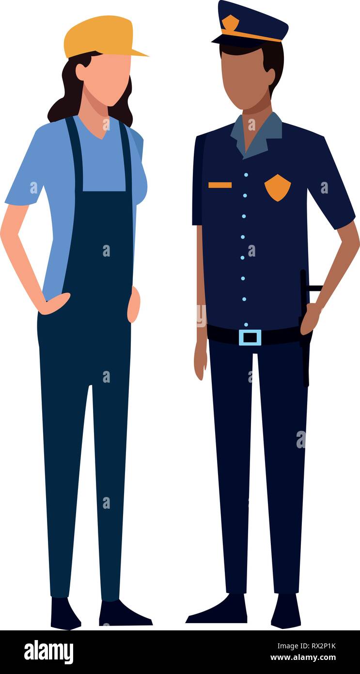 Police officer avatar character Cut Out Stock Images & Pictures - Alamy