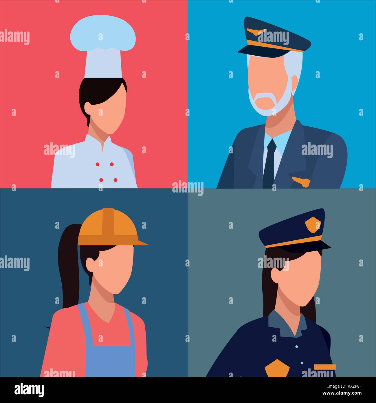 Jobs and professions avatar Stock Vector Image & Art - Alamy