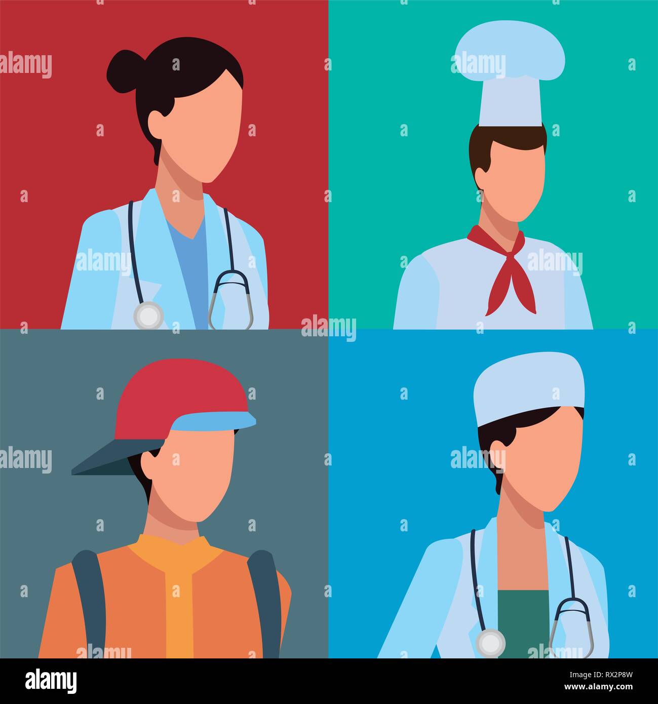 Jobs and professions avatar Stock Vector Image & Art - Alamy