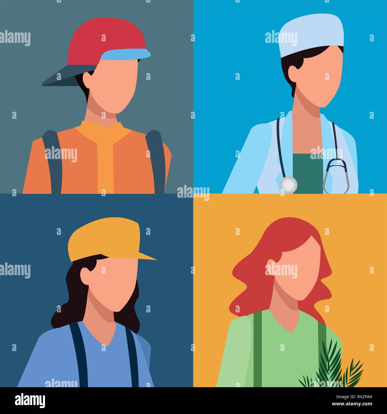 Jobs and professions avatar Stock Vector Image & Art - Alamy