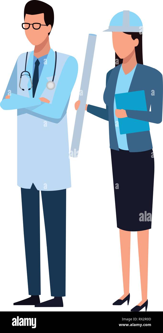 Different jobs cartoon hi-res stock photography and images - Alamy