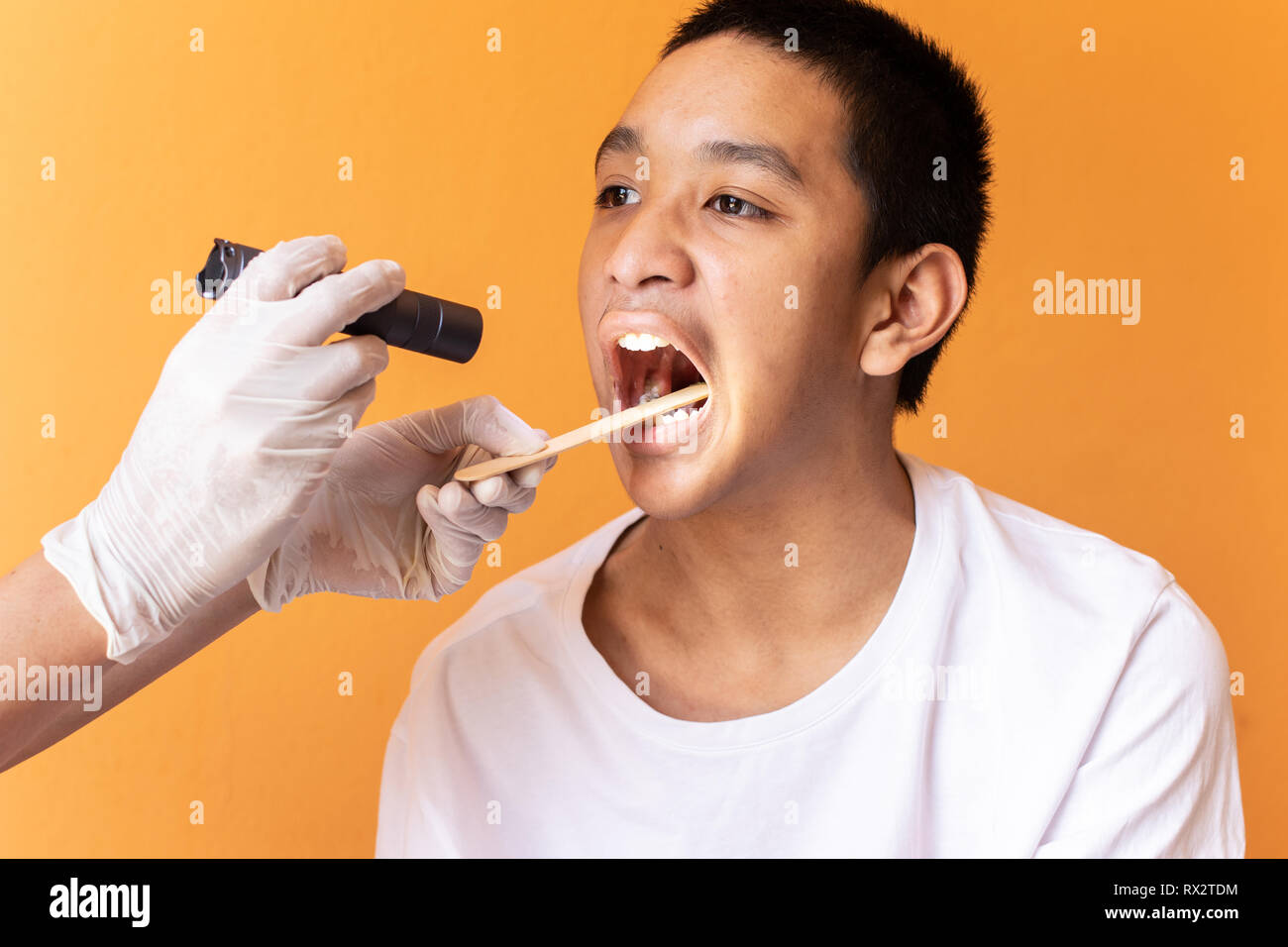 Woman open mouth tongue close up hi-res stock photography and images ...