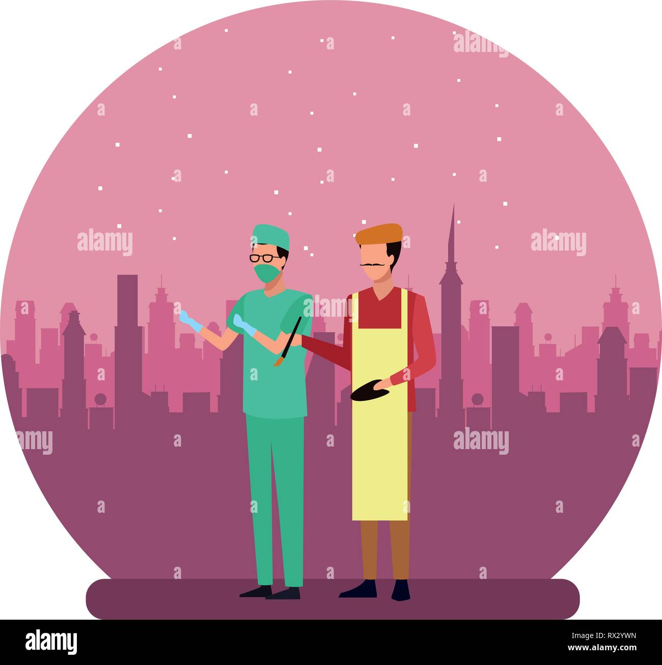 Jobs and professions avatar Stock Vector Image & Art - Alamy