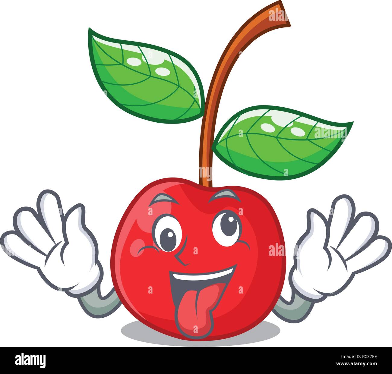 Crazy cherries fruit isolated with the cartoon Stock Vector Image & Art ...