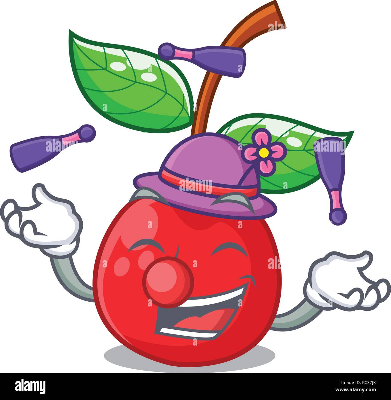 Sour cherry juice with fruits Stock Vector Images - Alamy