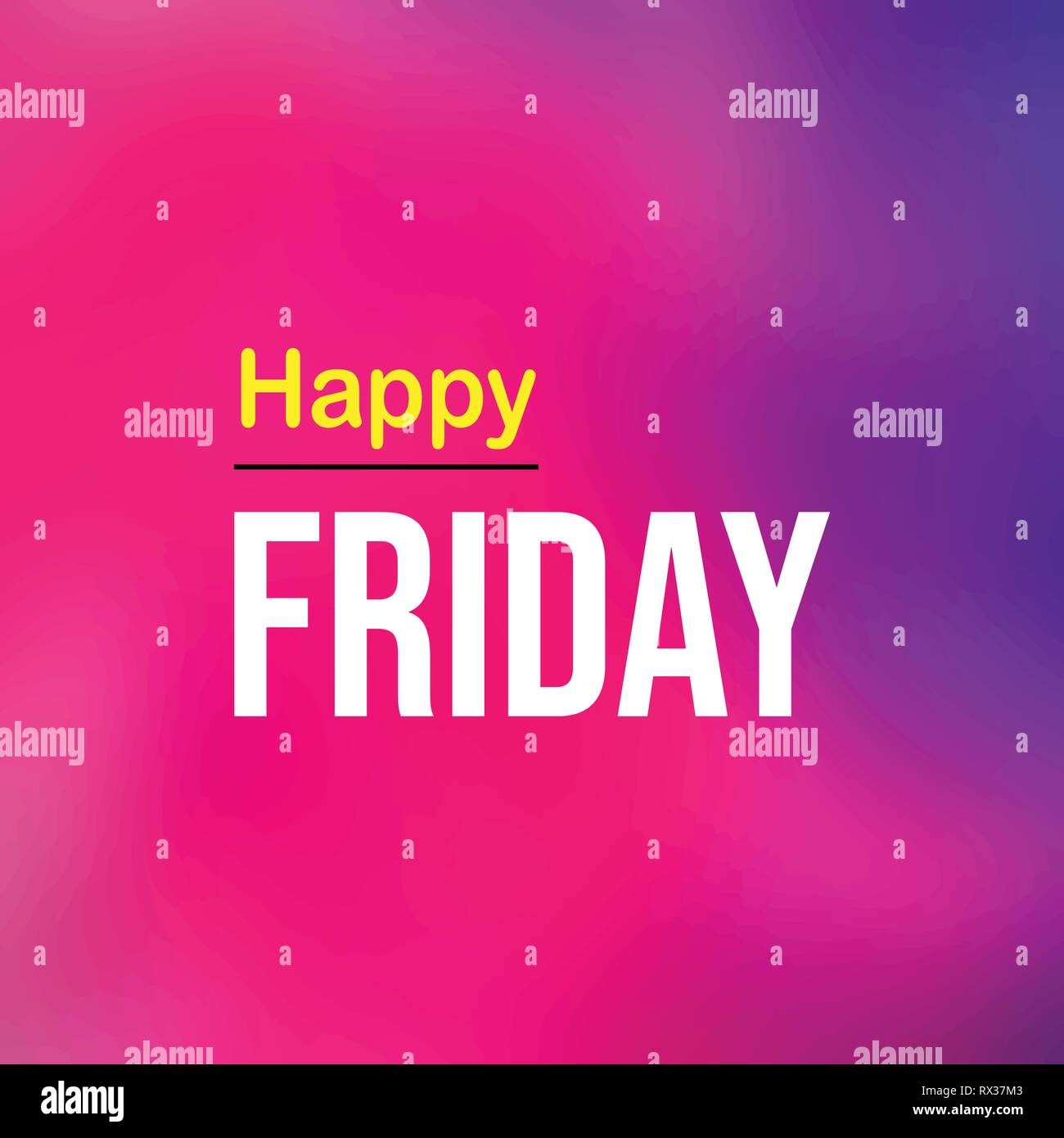 happy Friday. Life quote with modern background vector illustration ...