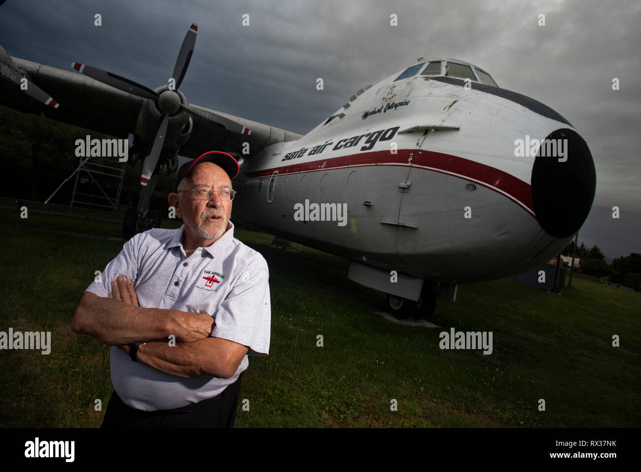 Paul Davidson with Merchant Enterprise, an Argosy aircraft that had a ...