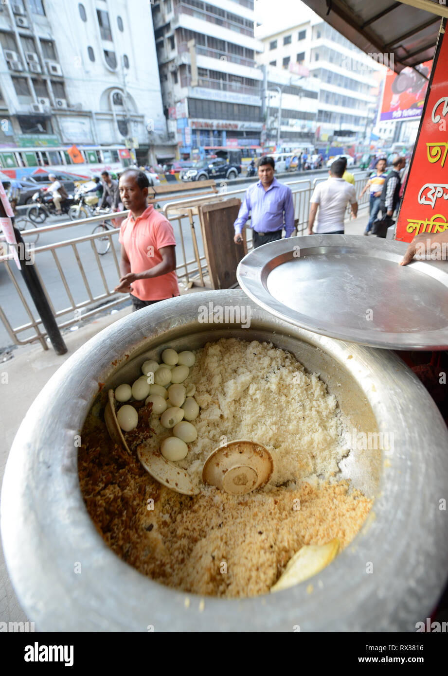 A pot of Biryani in one of many Biryani restaurants in Dhaka Stock ...