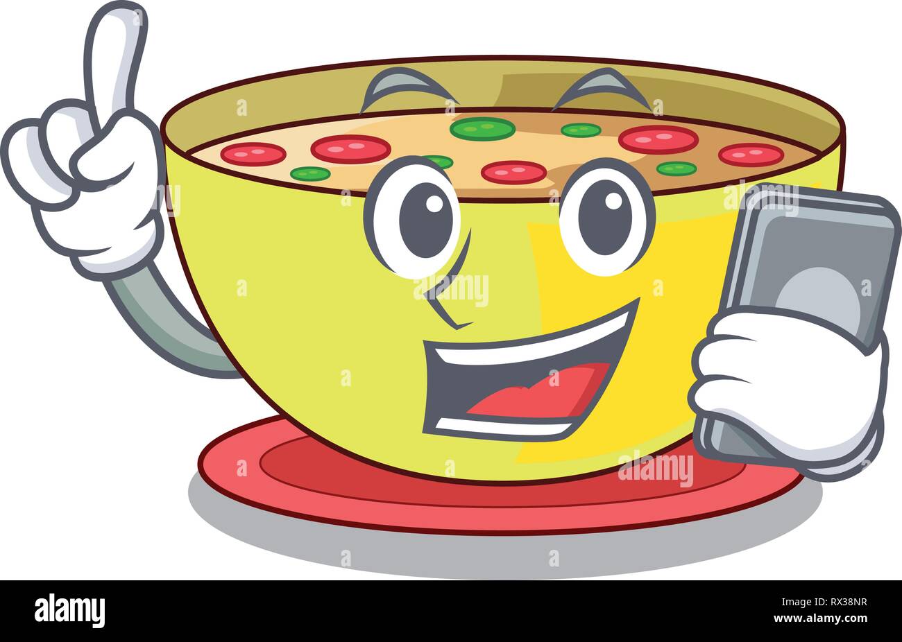 Chowder bread bowl Stock Vector Images - Alamy