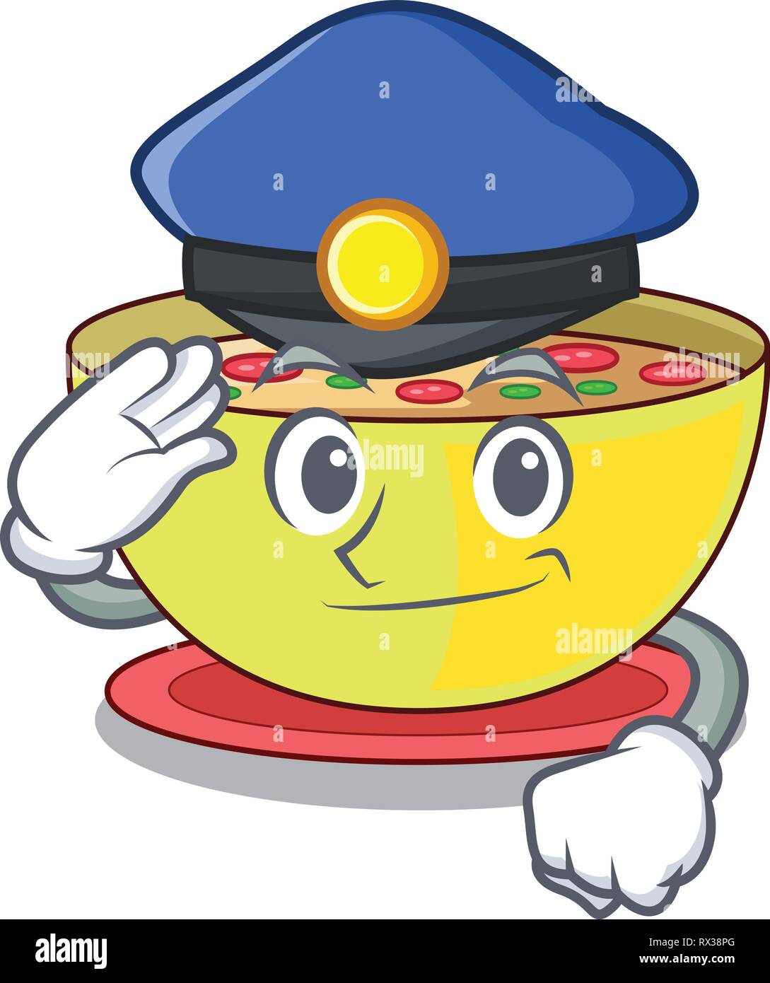 Police corn chowder in a cartoon bowl Stock Vector Image & Art - Alamy