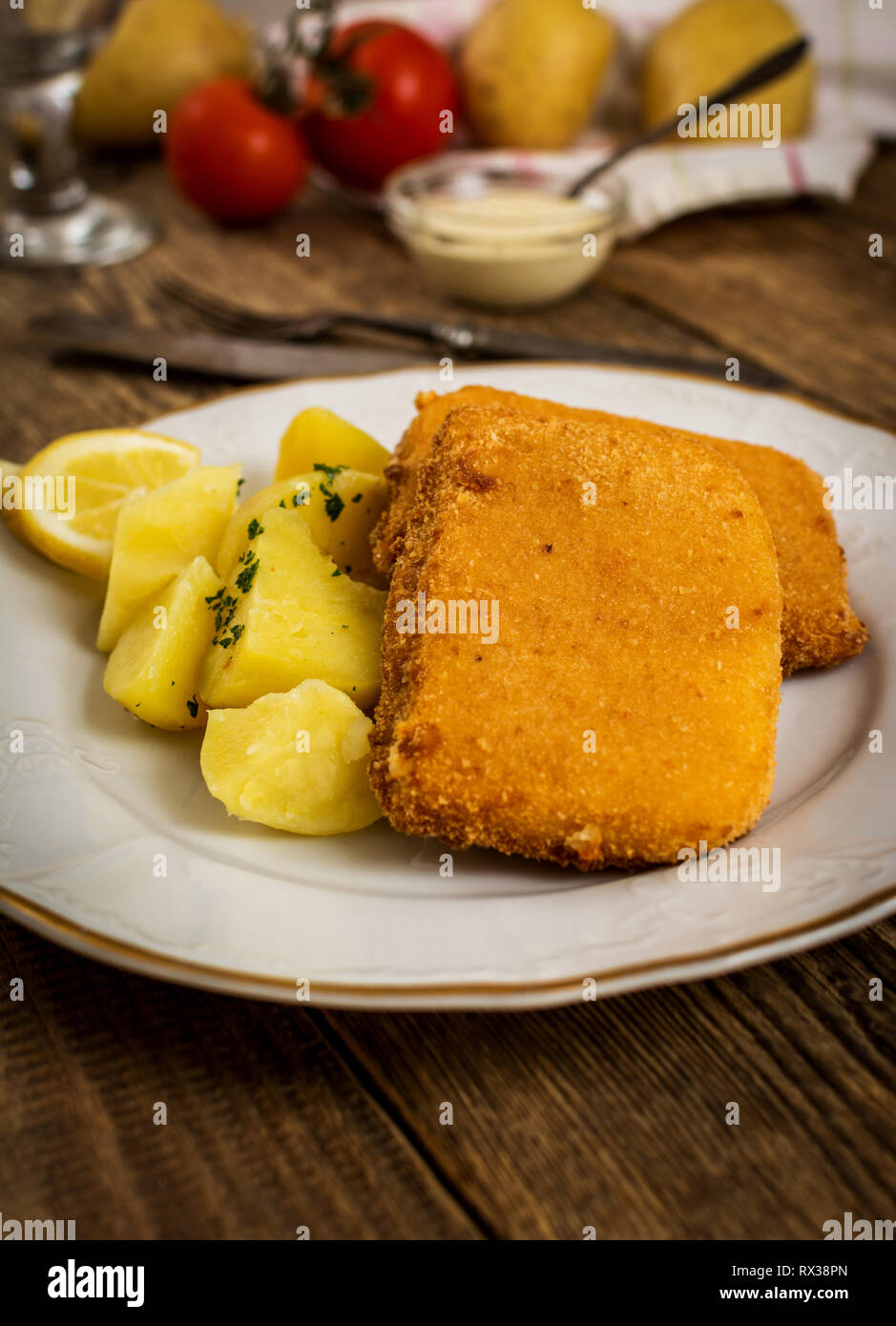 Czech food fried cheese hi-res stock photography and images - Alamy