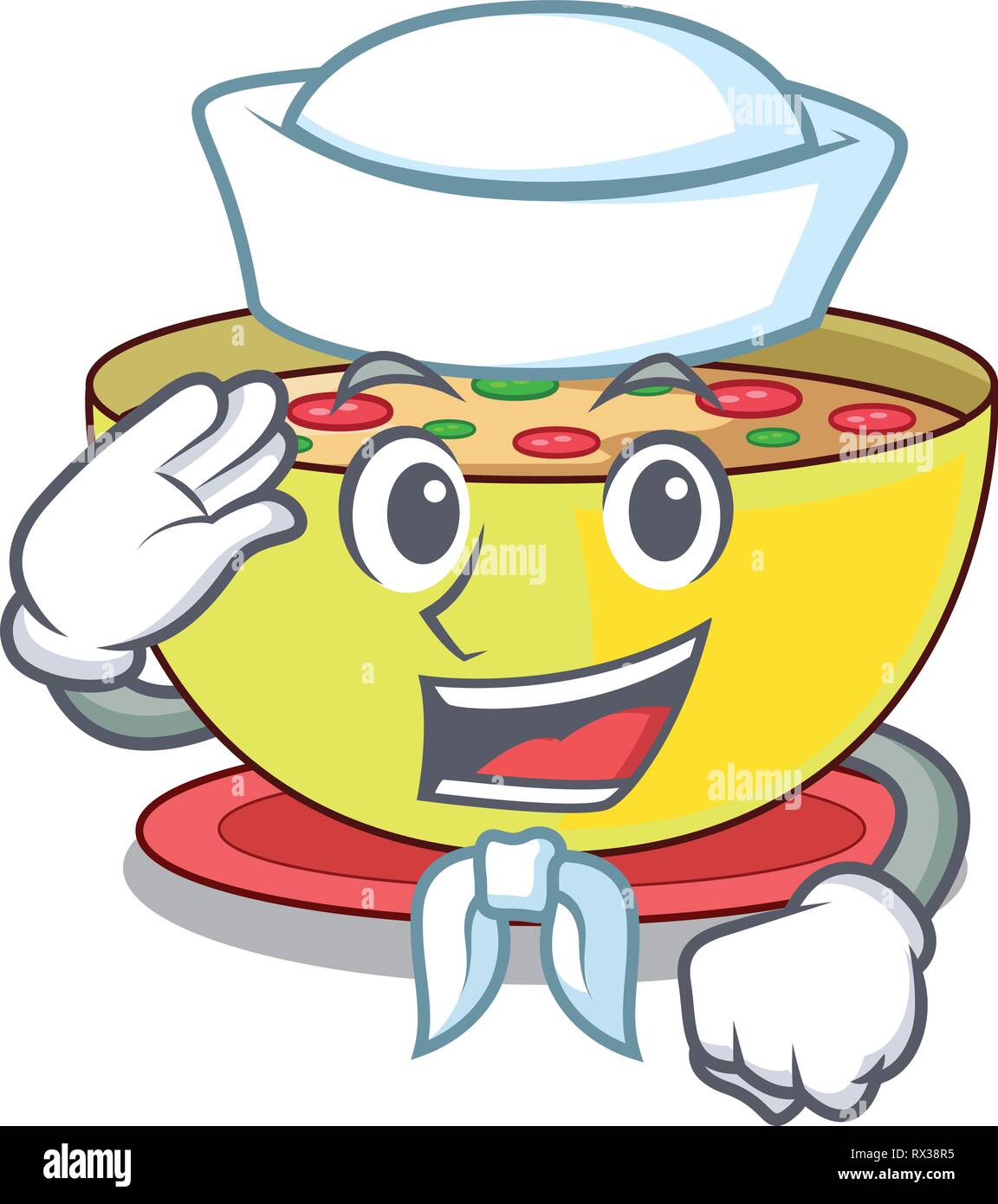Sailor corn chowder in a cartoon bowl Stock Vector Image & Art - Alamy