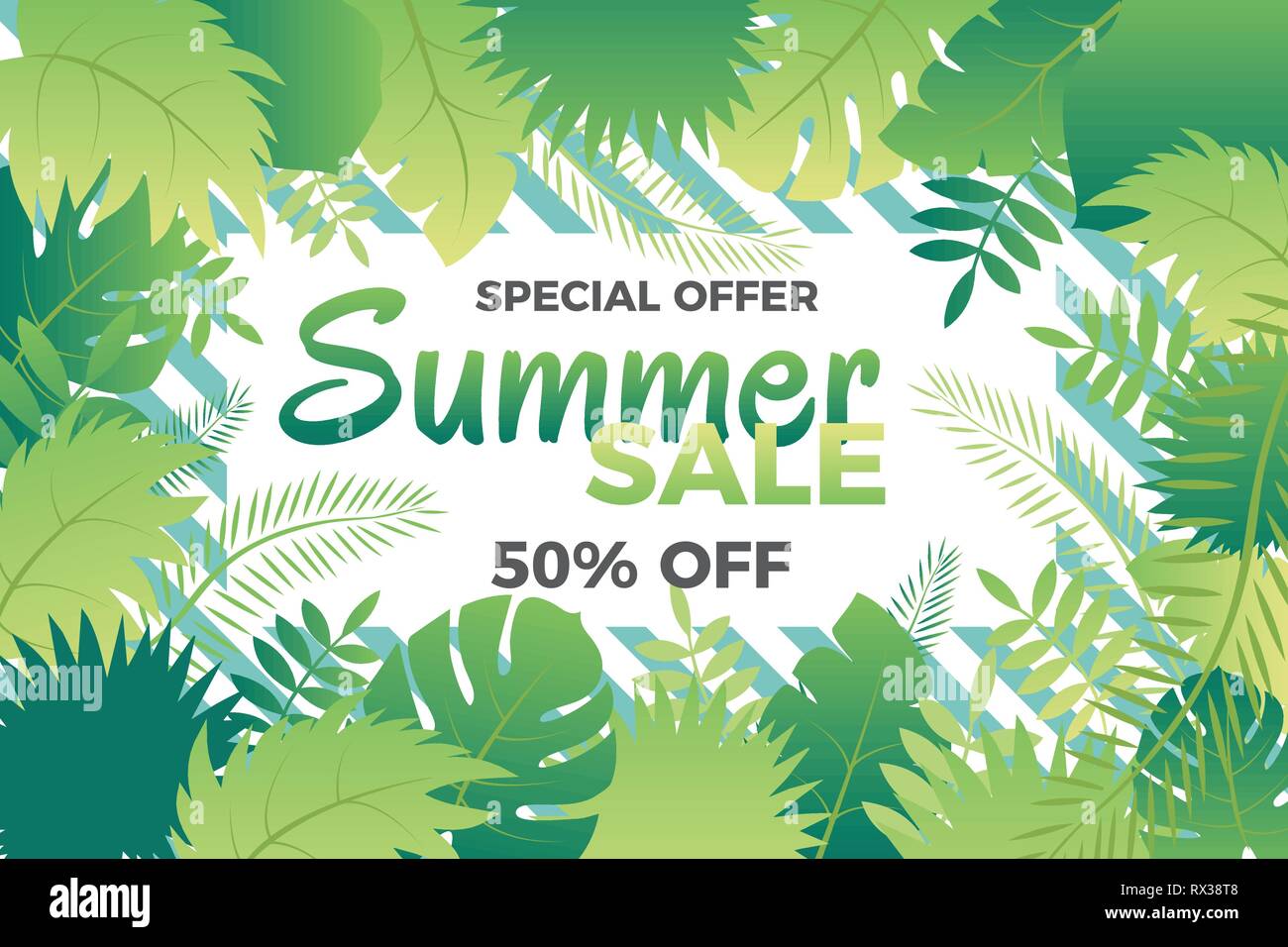 Summer sale poster tropic Stock Vector Images - Alamy