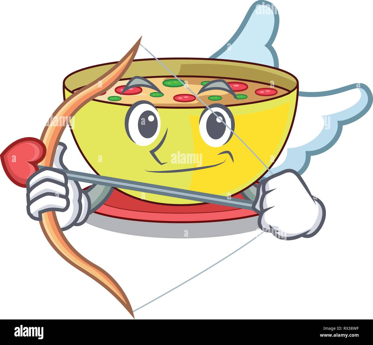 Cupid corn chowder in a cartoon bowl Stock Vector Image & Art - Alamy