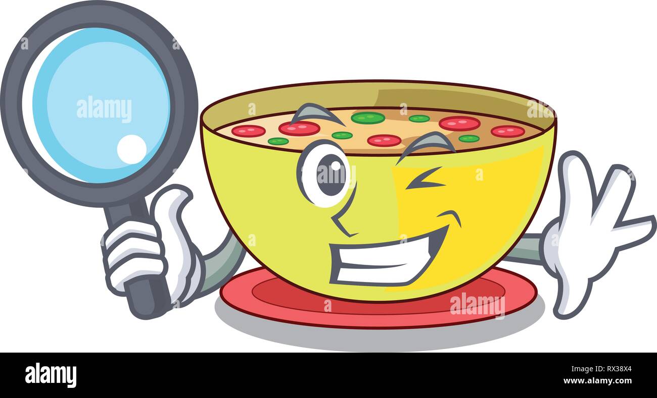 Detective corn chowder isolated with the character Stock Vector Image ...