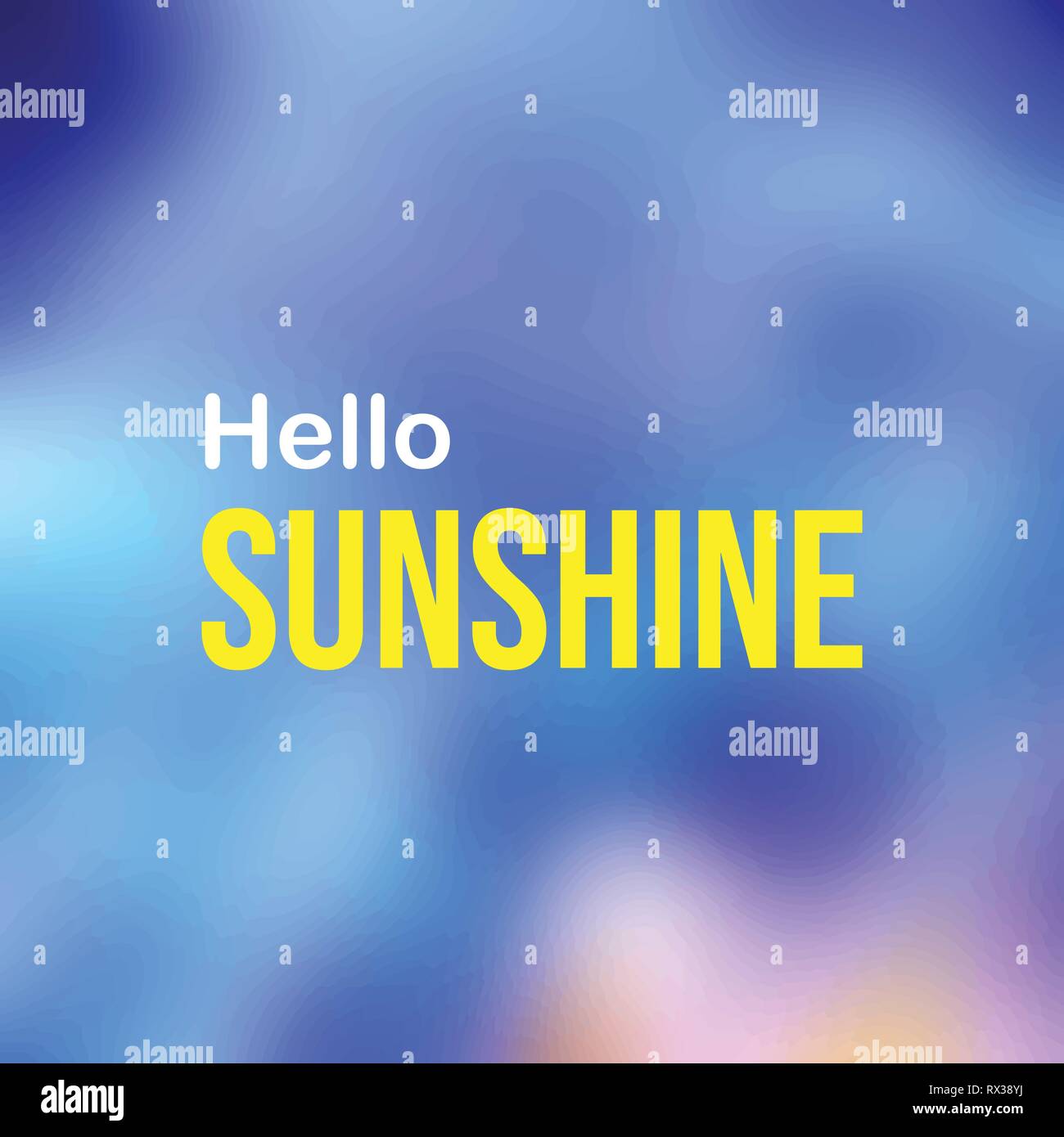 hello sunshine. Life quote with modern background vector illustration ...