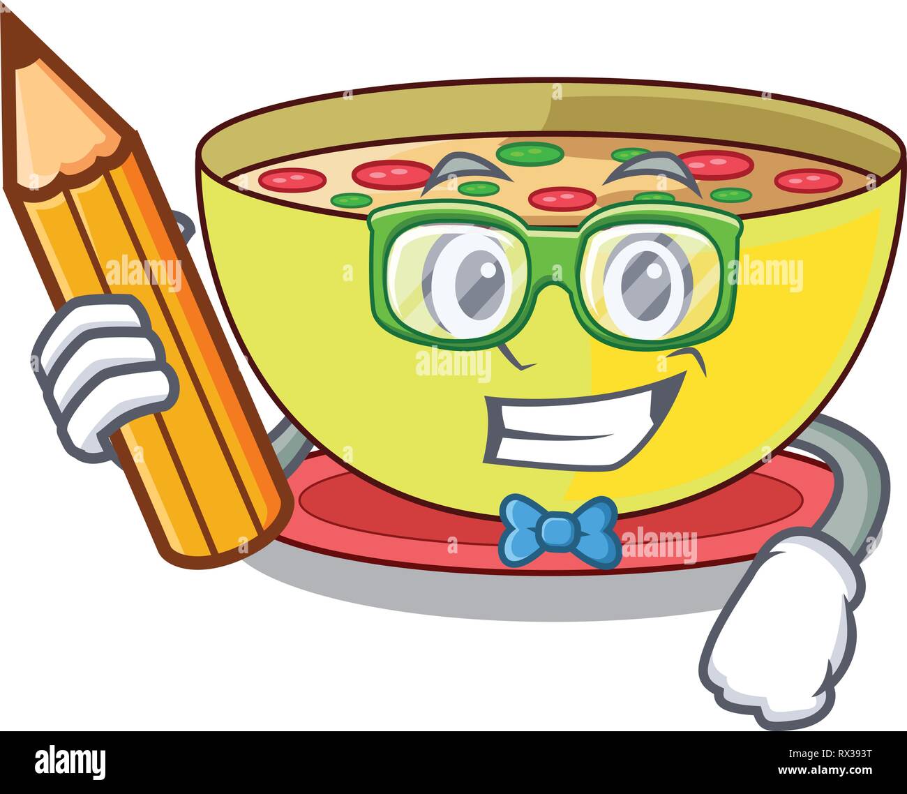 Student corn chowder isolated with the character Stock Vector Image ...