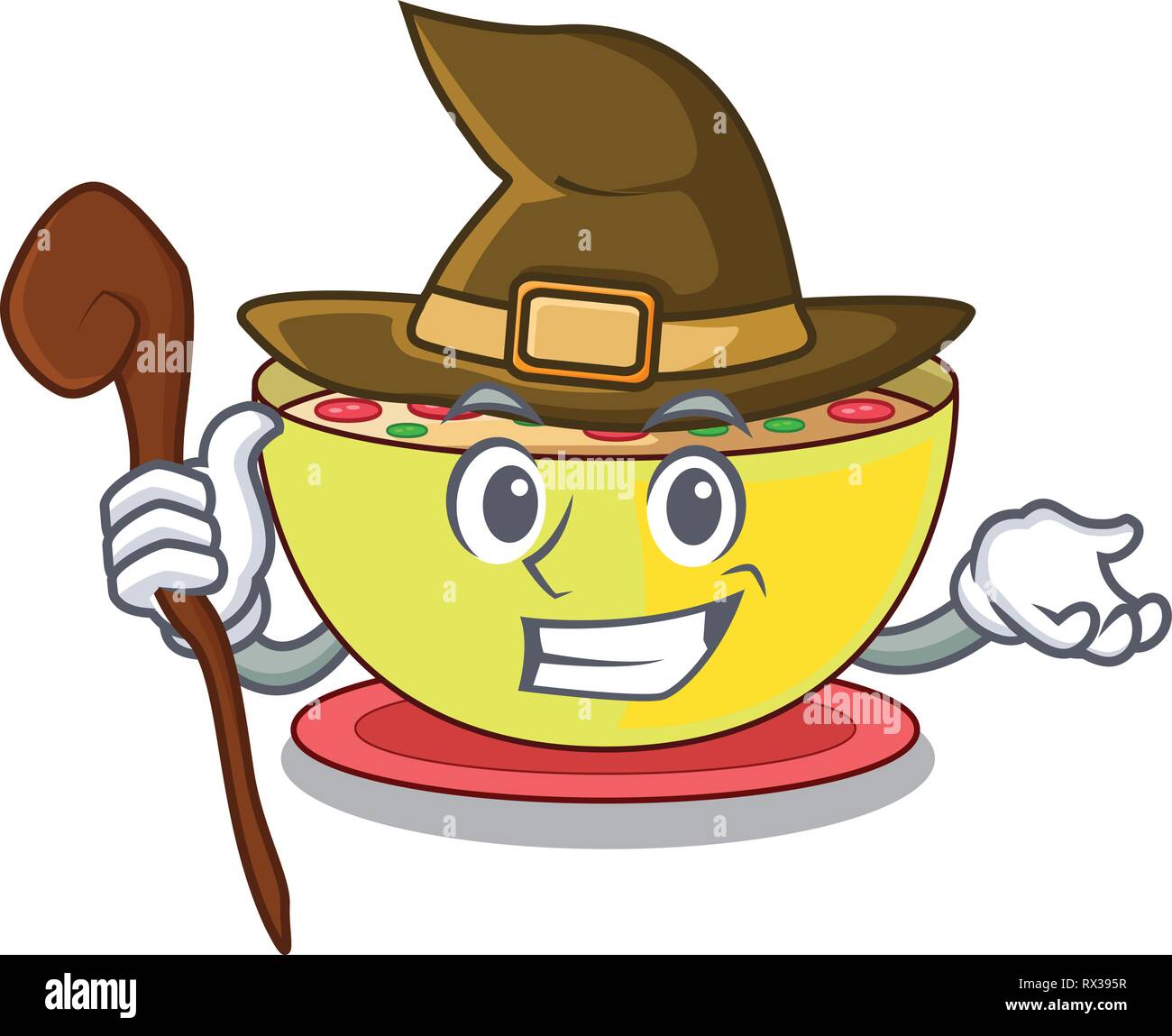 Witch corn chowder in the mascot shape Stock Vector Image & Art - Alamy