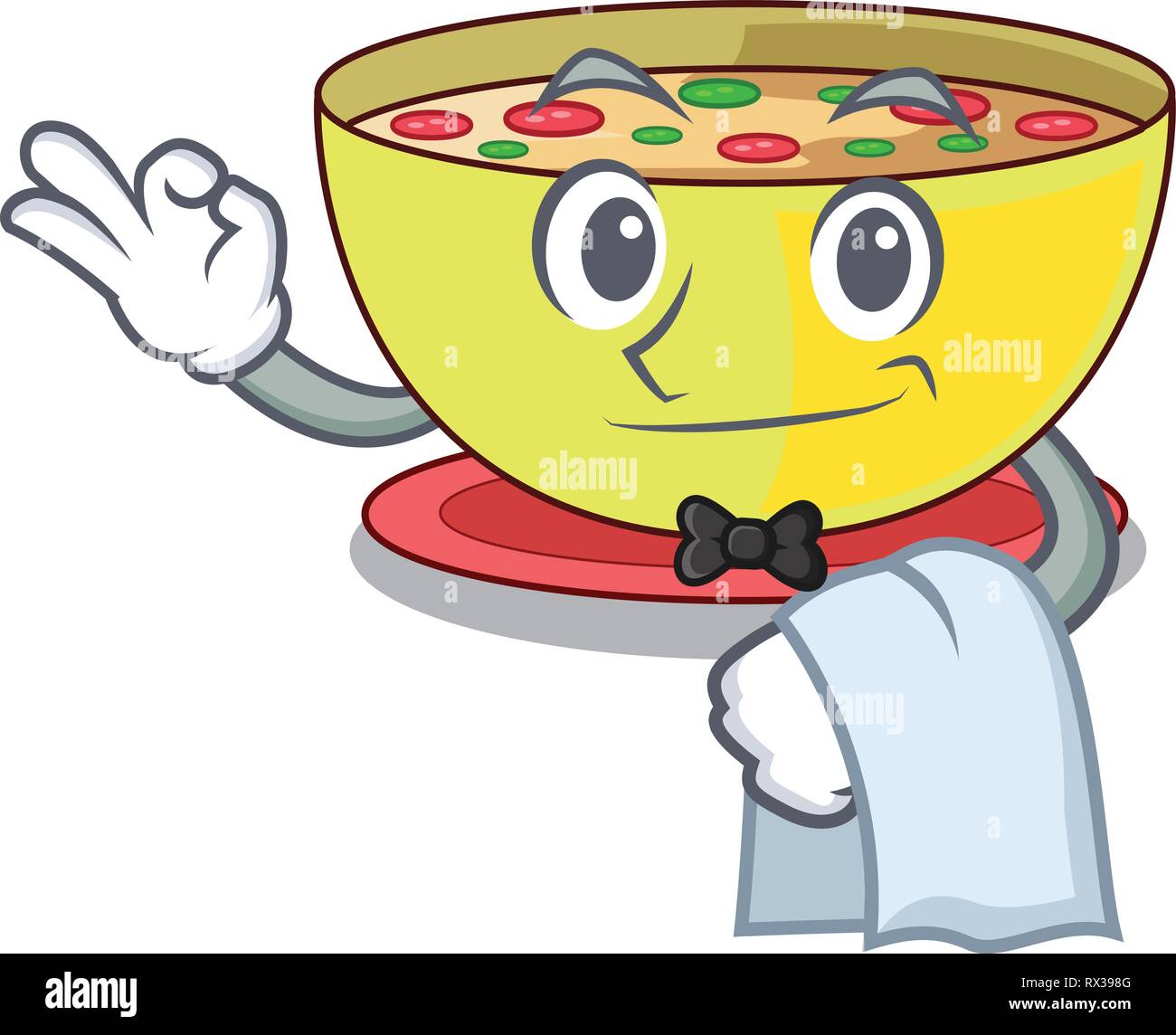 Waiter appetizer restaurant Stock Vector Images - Alamy