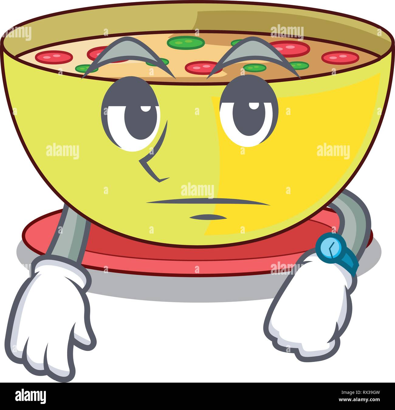 Waiting corn chowder in a cartoon plate Stock Vector Image & Art - Alamy